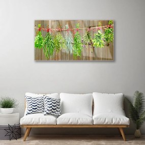 Obraz na skle Sušené Byliny Listy Příroda 120x60 cm