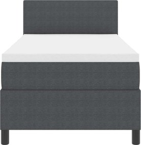 Postel s boxspringem s čelo Tmavě šedá a bílá 80 x 200 cm 3337488