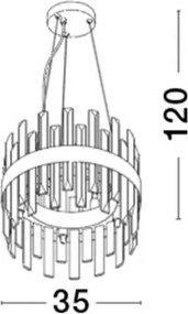 Závěsné svítidlo NOVA LUCE CROWN G9 9695219 bez žárovky