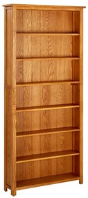 Knihovna se 7 policemi 90 x 22,5 x 200 cm masivní dubové dřevo - Default Title