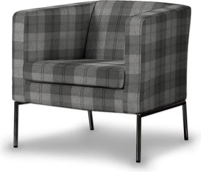 Potah na křeslo IKEA Klappsta barva šedá látka pletený vzor, vzorované