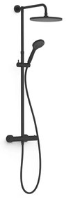 TRES B Black Showers Sprchová sestava termostatické baterie, nástěnná dvoucestná TR_21639302NM