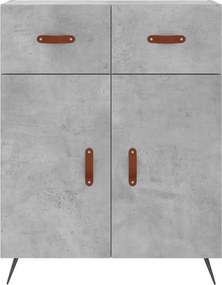 Skříň highboard betonově šedá 69,5x34x180 cm kompozitní dřevo 3200493