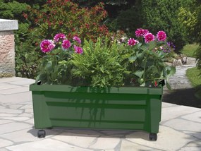 KHW Calypso Truhlík na květiny se zavlažovacím systémem, Š 79 x H 35 x V 33 cm. (zelená)