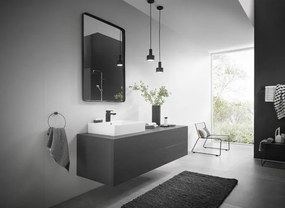 Hansgrohe Vernis Shape, umyvadlová baterie s výpustí, EcoSmart, černá matná, 71561670