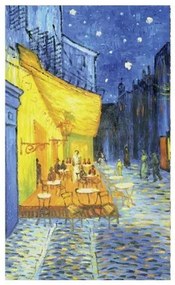DIMEX | Vliesová fototapeta na zeď Terasa kavárny od Vincenta van Gogha MS-2-0251  | 150 x 250 cm | modrá, žlutá, hnědá