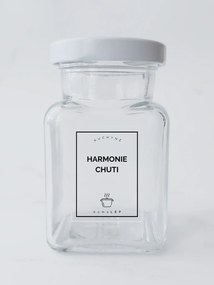 Samolepka na kořenky HARMONIE CHUTI průhledná 3 × 4 cm tučné písmo