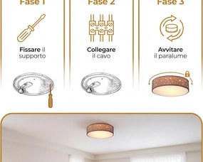Monzana Stropní svítidlo Ø 30 cm taupe s efektem hvězdné oblohy