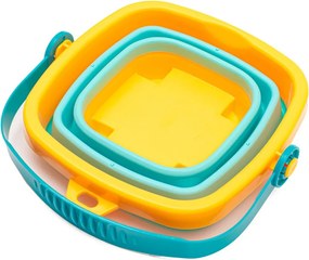 Skládací kyblík a hračky do písku Baby Mix – sada 5 ks