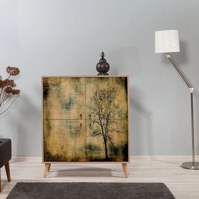 Dřevěná skříň Ananias Tree, výška 111 cm