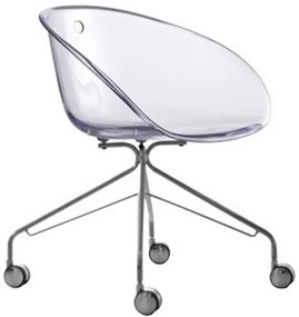 PEDRALI - Židle GLISS 968 DS na kolečkách - transparentní