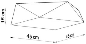 Sollux SL.0692 - Stropní svítidlo HEXA 3xE27/60W/230V bílá