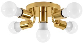 Toolight, kovové stropní svítidlo 5xE27 APP708-5C, zlatá, OSW-05207