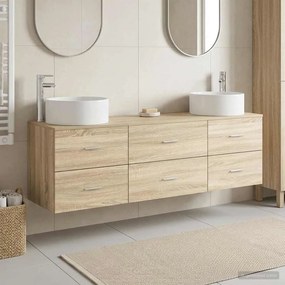 Sada koupelnového nábytku 3 ks Dub sonoma 49,5 x 44,5 x 65,5 cm 3405941