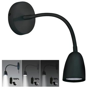 Brilagi - LED Stmívatelná nástěnná lampička LED/4W/230V černá