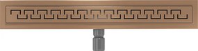 Mexen Flat, lineární podlahový žlab 60 cm, M15, měděná matná, 1C24060-15