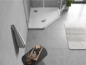 Mexen Flow pětiúhelníková sprchová vanička slim 90 x 90 cm, bílý lesk - 46P109090