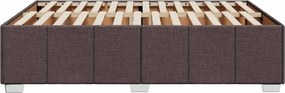 Rám postele bez matrace tmavě hnědý 140 x 200 cm textil 3284842