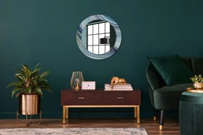 Kulaté dekorativní zrcadlo Modrý mramor fi 60 cm
