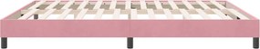 Postel Box Spring bez matrace růžová 180x210 cm samet 3315842