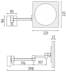 Nimco Kosmetické podsvícené LED zrcátko ZK 20465-26