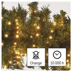 LED vánoční řetěz Hedge s časovačem 8 m vintage