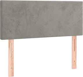 Box spring postel s matrací světle šedá 80 x 200 cm samet 3141149