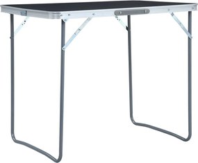 vidaXL Skládací kempingový stůl s kovovým rámem 80 x 60 cm [48171] Barva: Šedá