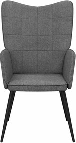 Relaxační židle tmavě šedá textil 327942
