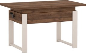 Rozkládací polohovací konferenční stolek HOGO 3v1 | 120-157x62,5-74,5x67 cm | síla horní desky 32 mm | ořech/nohy kašmír