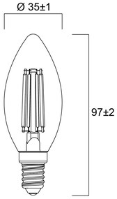 Sylvania ToLEDo V5 Candle V3 CL 806Lm 827 E14 SL