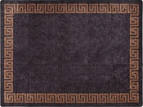 Koberec pratelný černý a zlatý 400 x 300 cm 136629