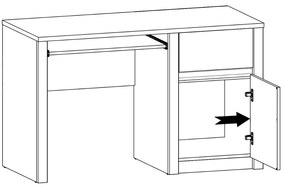 MONTANA s | psací stůl B1 | 120 cm | lefkas/smooth grey