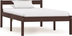 vidaXL Rám postele masivní borové dřevo 90 x 200 cm [283202] Barva: tmavě hnědá