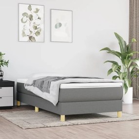 Rám postele s boxspringem tmavě šedá 90 x 190 cm textil 3120575