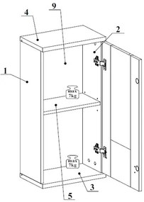 Koupelnová závěsná skříňka Spalt, divoký dub wotan/bílá