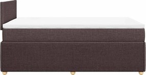 Box spring postel s matrací tmavě hnědá 120x200 cm textil 3289719