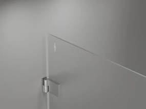 Mexen Lunar-B Duo výklopný sprchový kout 85 x 80 cm, čiré sklo, broušená ocel, 832-085L-080P-97-00
