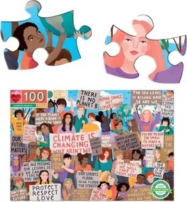 EEBOO Puzzle Protest za ochranu klimatu / 100 dílků / 68,5 x 45,7 cm