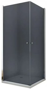 Mexen Pretoria DUO sprchový kout 80x90cm, 6mm sklo, chromový profil-šedé sklo, 852-080-090-02-40