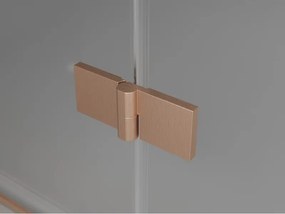 Mexen Mist-H Duo, 2-křídlý ​​výklopný sprchový kout 70 x 105 cm, čiré sklo, měděný matný profil, 8A5-070L-105P-65-00