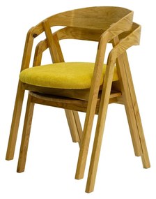 Bradop Židle čalouněná ADRIANA XL dubová Z217 | Látka: 515 - ARTEMIS-515
