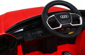 Ramiz Audi E-Tron Sportback pro děti červené + na dálkové ovládání + pohon 4x4 + pomalý start + rádio MP3 + LED