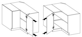 Kuchyňská linka EKO WHITE | ve tvaru L | 309x229 cm | bílá mat