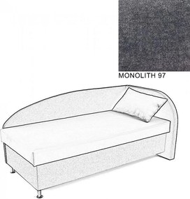 Dřevona - Elitte Čalouněná postel AVA NAVI, s úložným prostorem, 90x200, pravá, MONOLITH 97