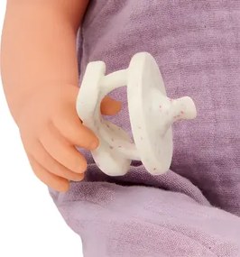 LULLABABY Panenka 35 cm v overalu s čelenkou Lila / od 2 let