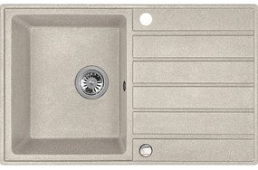 Laveo Margarita, 1-komorový granitový dřez 790x490x230 mm, béžová, LAV-SBM_411T