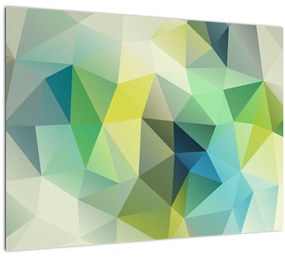 Skleněný obraz geometrické abstrakce (70x50 cm)