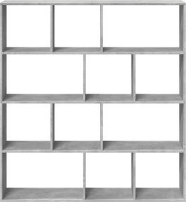 Knihovna betonově šedá 132 x 29 x 141,5 cm kompozitní dřevo 3310310