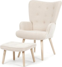 Relaxační křeslo AK-319 BR2, látka bouclé, hnědá (67 x 76) cm béžová